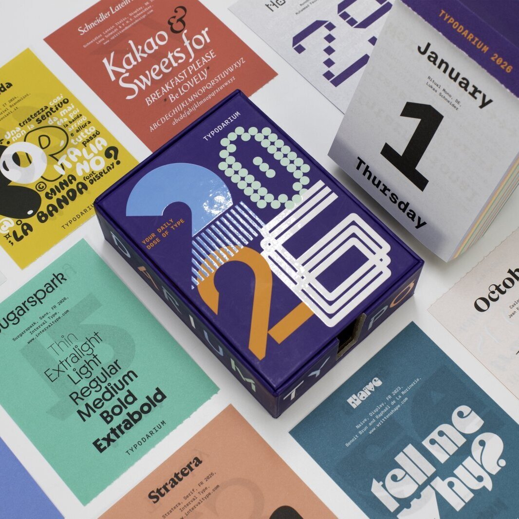 ドイツ製 Typodarium 2026 タイポダリウムカレンダー - 36 Sublo