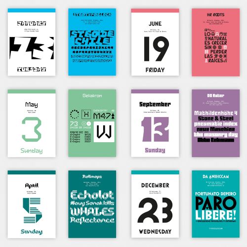 ドイツ製 Typodarium 2026 タイポダリウムカレンダー - 36 Sublo