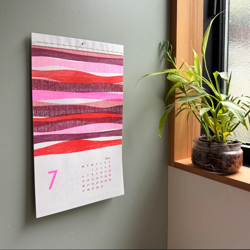 水縞模様カレンダー2026 - 36 Sublo